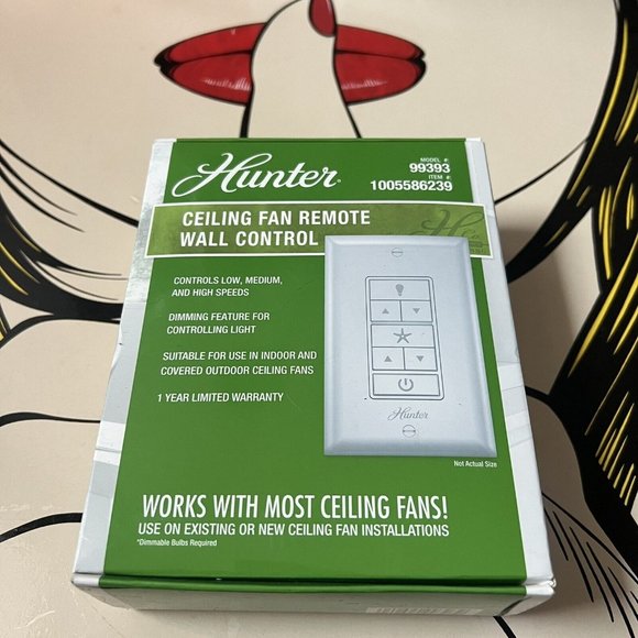 Hunter | Other | Hunter Universal Damp Rated Ceiling Fan Wall Remote ...
